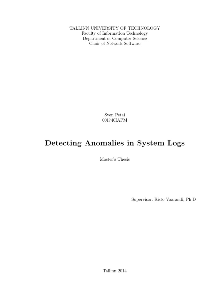 Detecting Anomalies In System Logs Pdf 