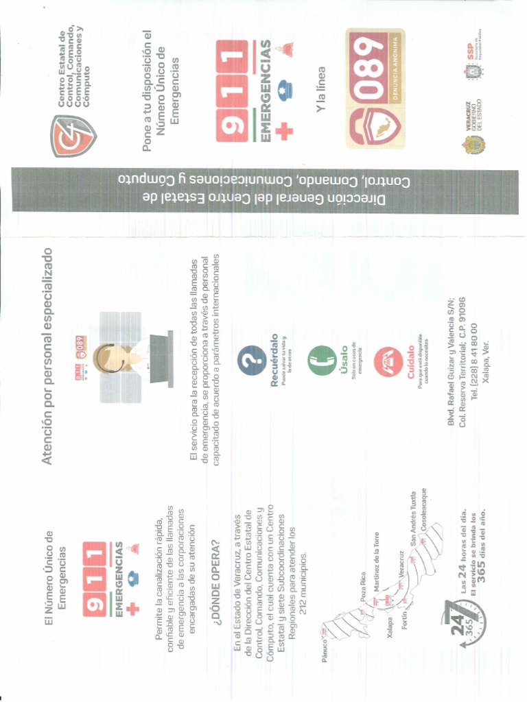 911 Emergencias Triptico | PDF