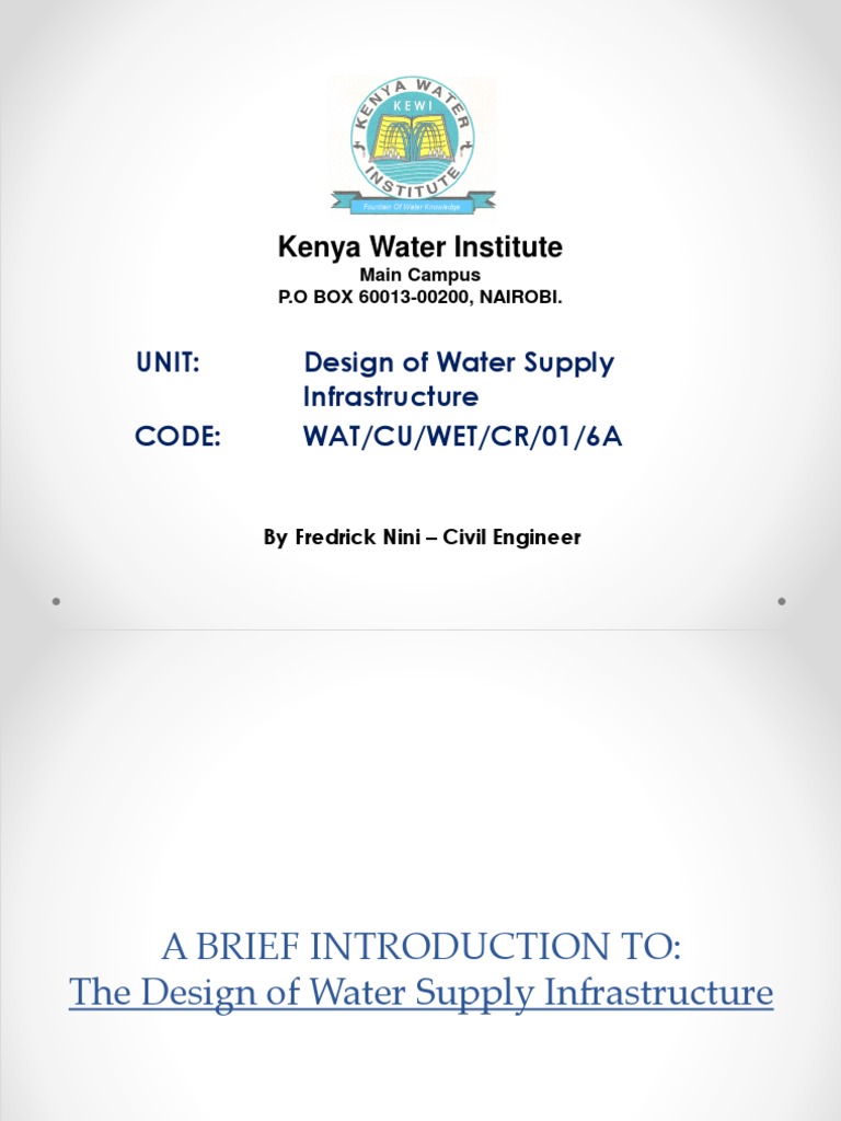 Notes 1 Design of Water Supply Infrastructure 15-2-2023 | PDF | Water ...