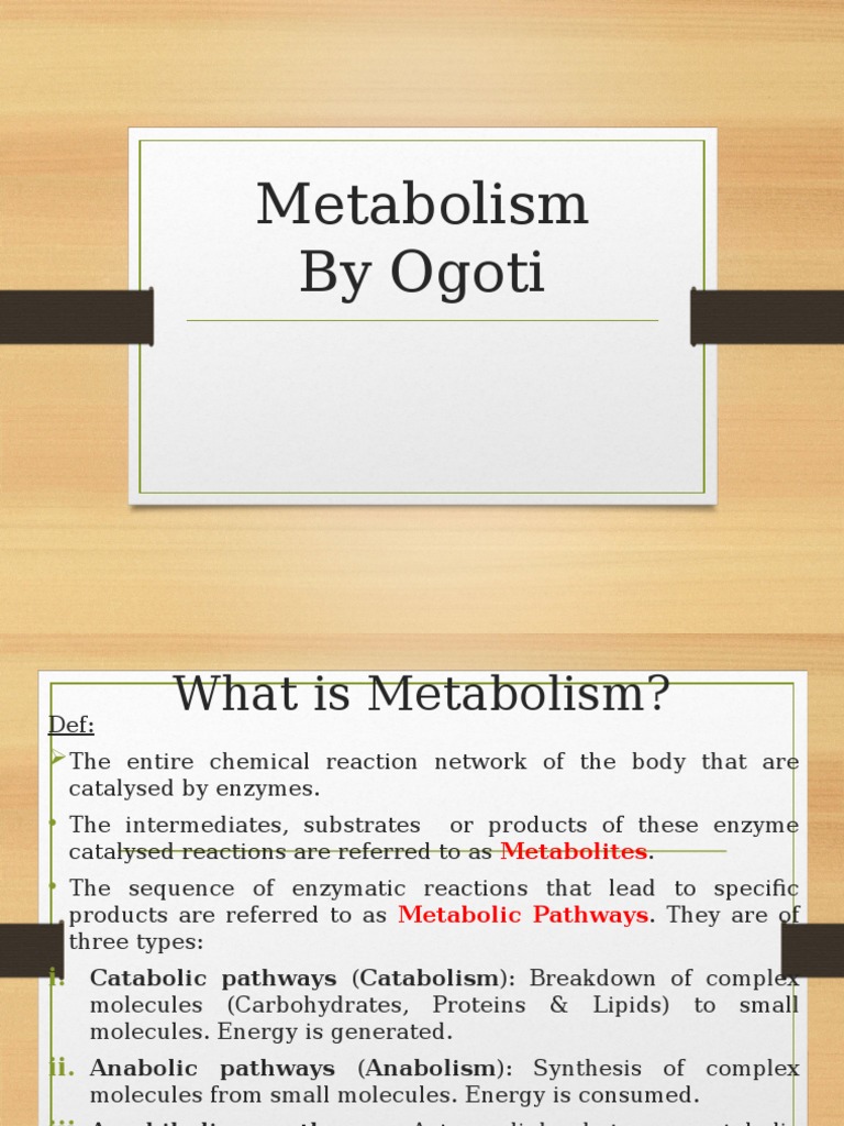Metabolism Complete Notes #Kigogo | PDF | Diet & Nutrition | Chemistry