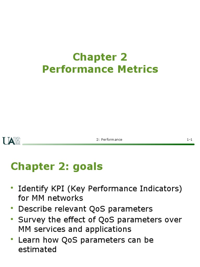 Multimedia Networks - 2 - Performance Metrics | PDF | Quality Of Service | Transmission Control ...