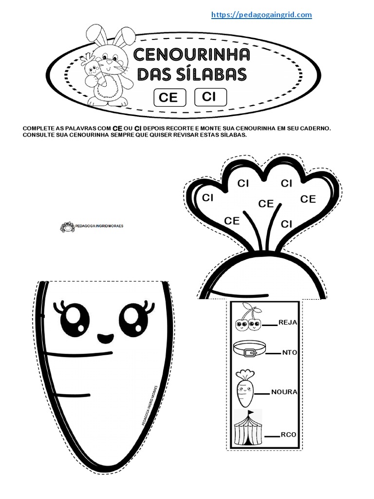 Cenoura Das Sílabas Ce - Ci | PDF | Blog | Rede mundial de computadores