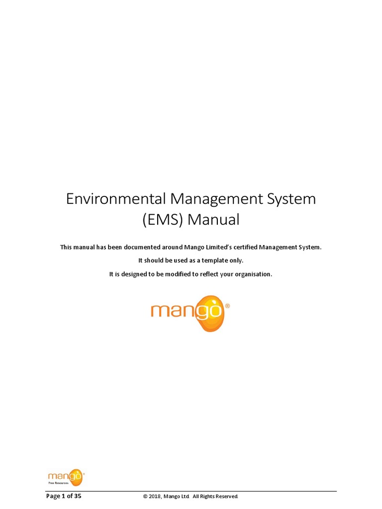 Free Environmental Manual Download ISO-14001 | PDF