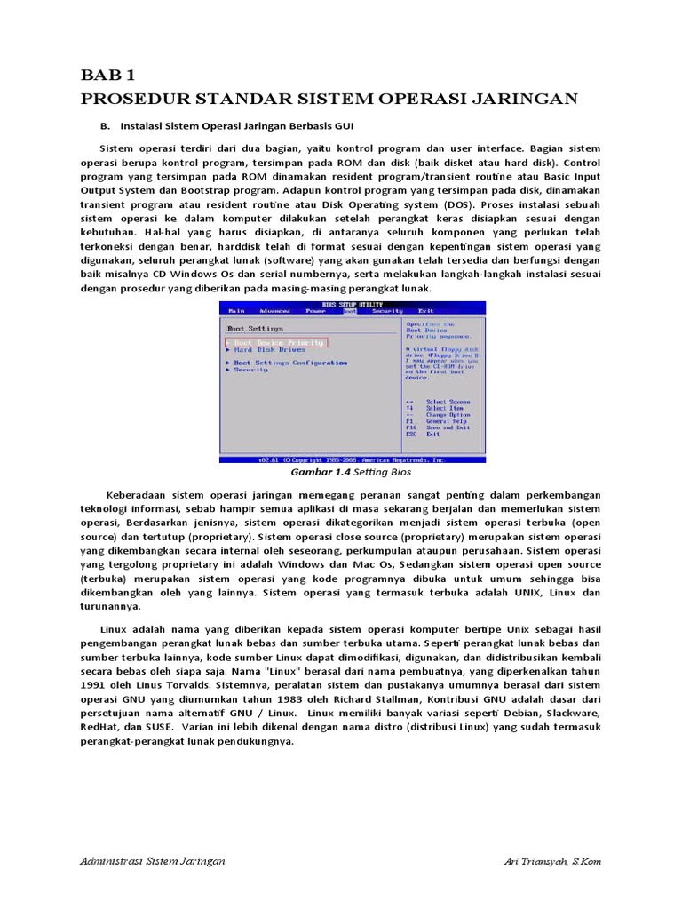 B. Instalasi Sistem Operasi Jaringan Berbasis GUI | PDF | Komputer