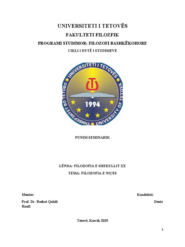 Filozofia e Niçes - Denis Raufi | PDF