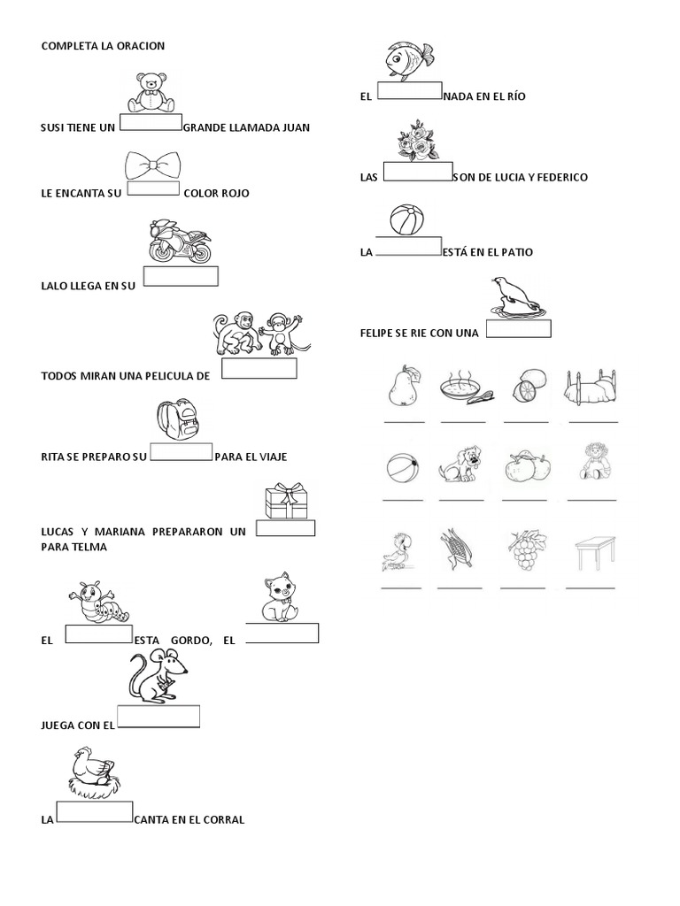 Completa La Oracion | PDF