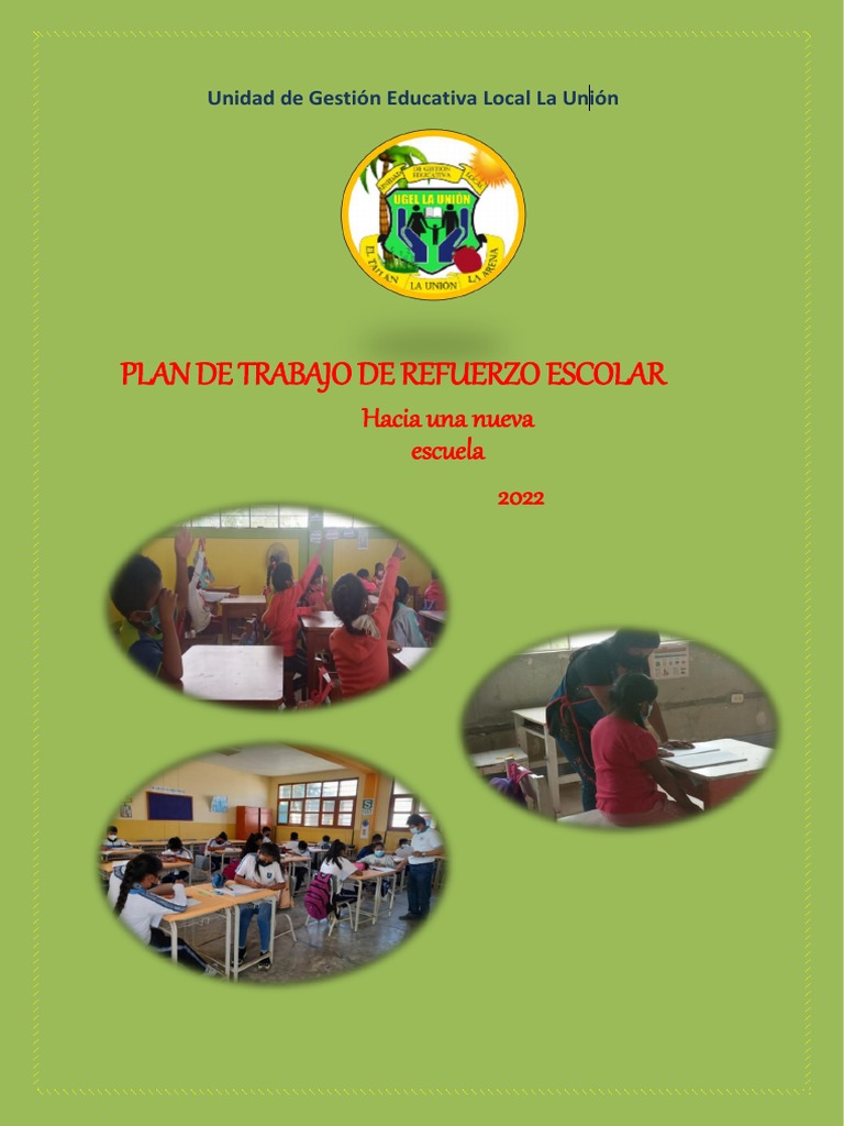 Plan de Refuerzo Escolar 2022 | PDF | Educación primaria | Evaluación