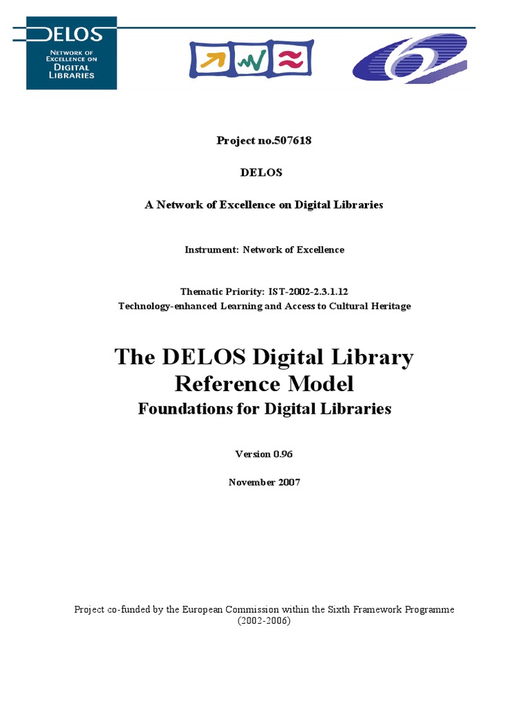 The DELOS Digital Library Reference Model | PDF | Digital Library ...