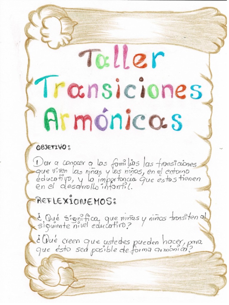 Taller Transiciones Armónicas Al Preesccolar | PDF