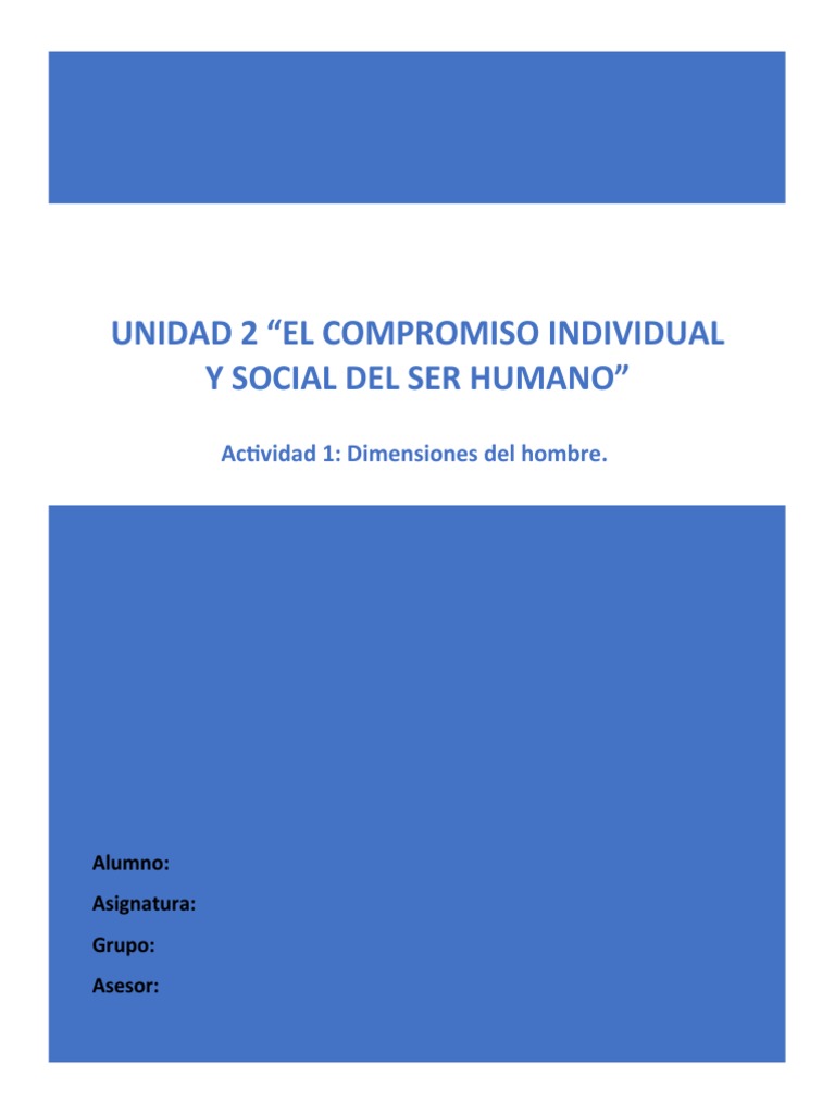 El Compromiso Individual y Social Del Ser Humano | PDF