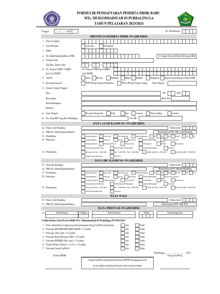 Form PPDB 2023-2024 | PDF