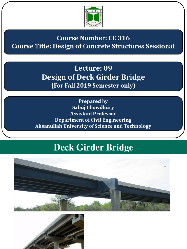 Slab Design of Deck Girder Bridge | PDF