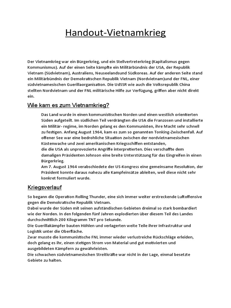 Handout Vietnam | PDF