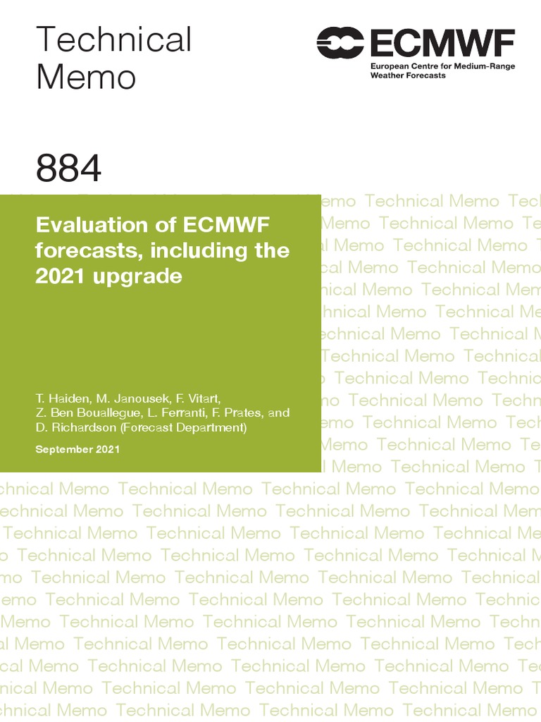 Evaluation Ecmwf Forecasts Including 2021 Upgrade | PDF | Tropical ...