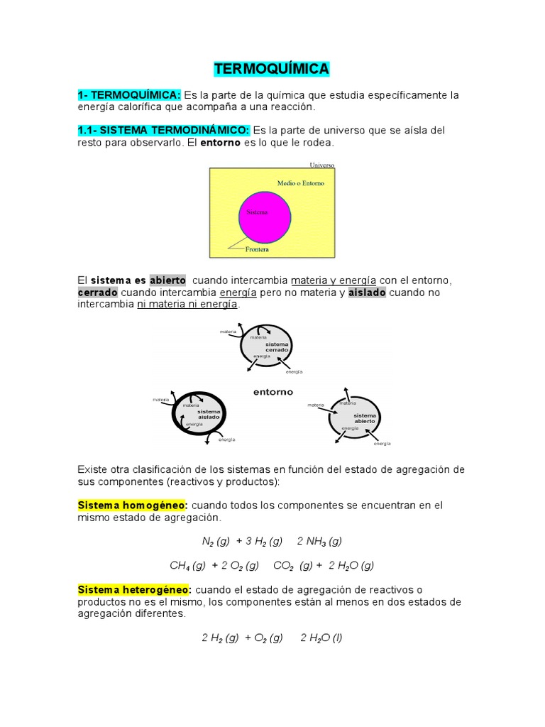 Termoquímica Apuntes | PDF | Entalpía | Energía libre de Gibbs