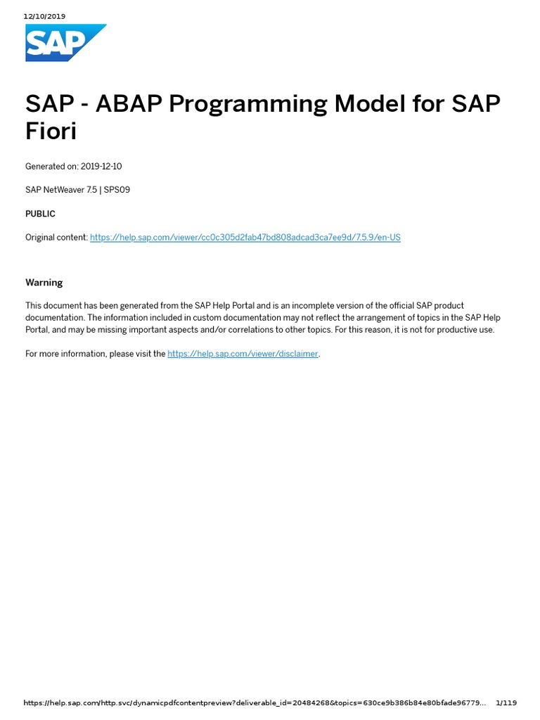 SAP ABAP Programming Model for SAP Fiori | PDF | Boolean Data Type | Annotation