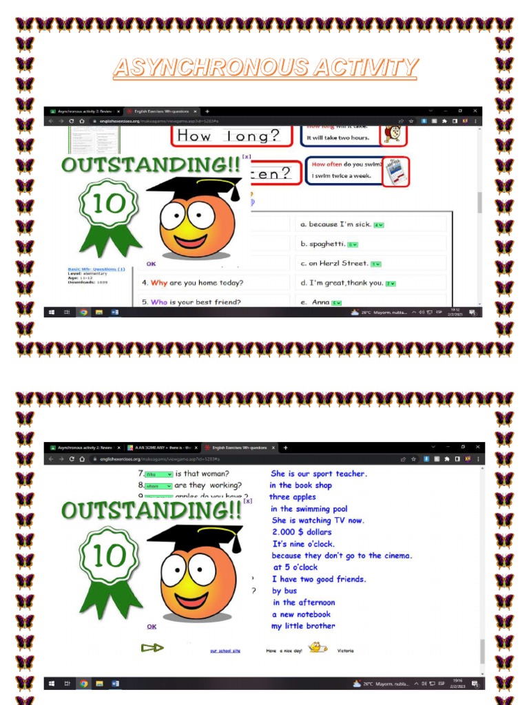 Asynchronous Activity Lesson | PDF