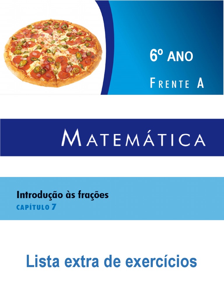 Complemento - Lista Extra Matemática - 6º Ano - Livro 2 - Capítulo 07 FA | Download grátis PDF ...