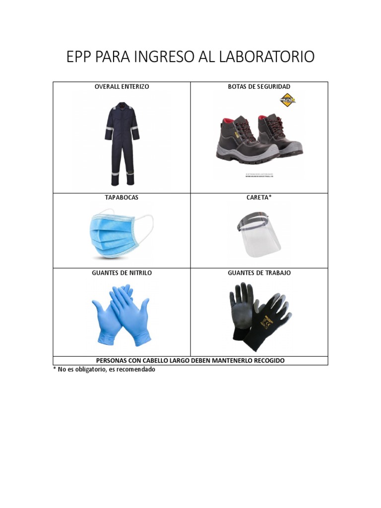 00 EPP Ingreso Laboratorio | PDF