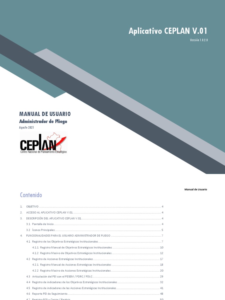 Manual Usuario ModuloPEI AplicativoCEPLANV01 | PDF | Ventana (informática) | Archivo de computadora