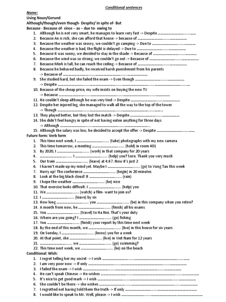 Conditional Sentences | PDF