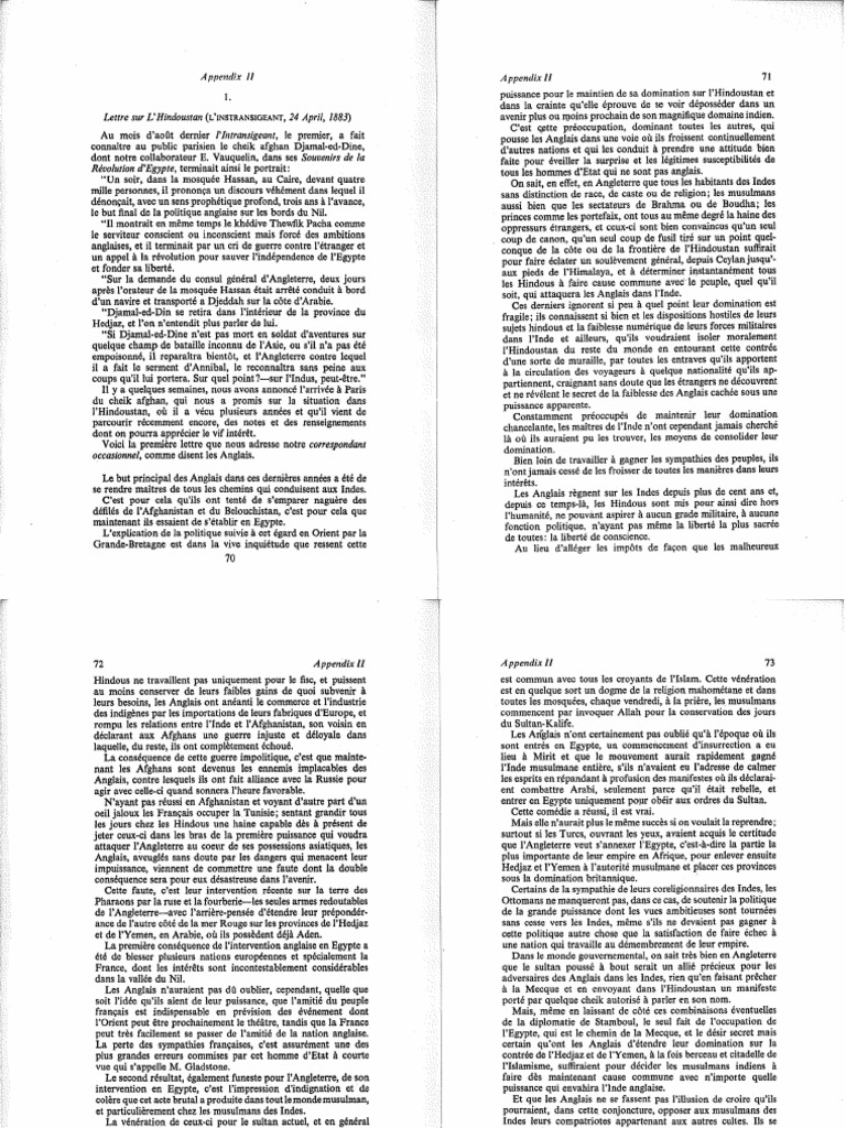 Artigos de Jamal Al-Din Al-Afghani No L'Instransigeant - 1883 | PDF