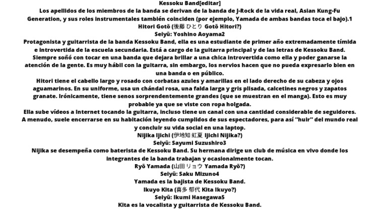 Bocchi the Rock! (ぼっち・ざ・ろっく! Botchi Za Rokku!) Es Una Serie de Manga Yonkoma Japonesa Escrita e ...