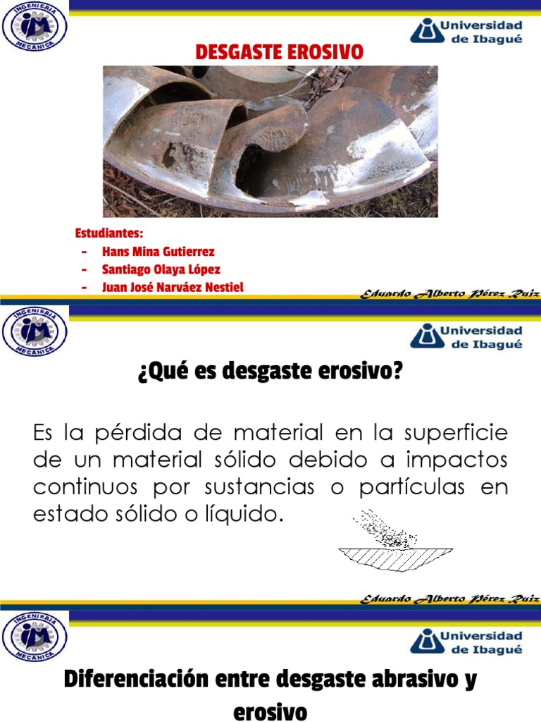 Desgaste Erosivo | PDF | Fatiga (material) | Deformación (ingeniería)