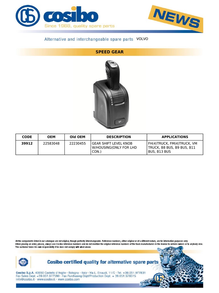 Speed Gear: Volvo | PDF