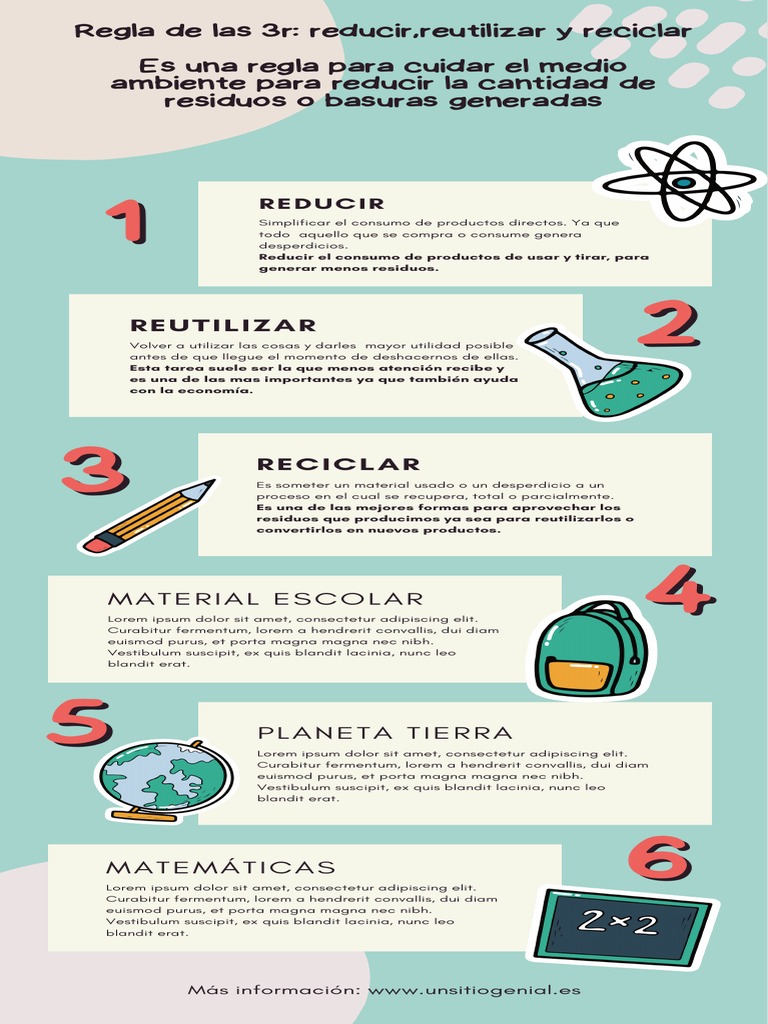 Regla de Las 3r Reducir, Reutilizar y Reciclar | PDF