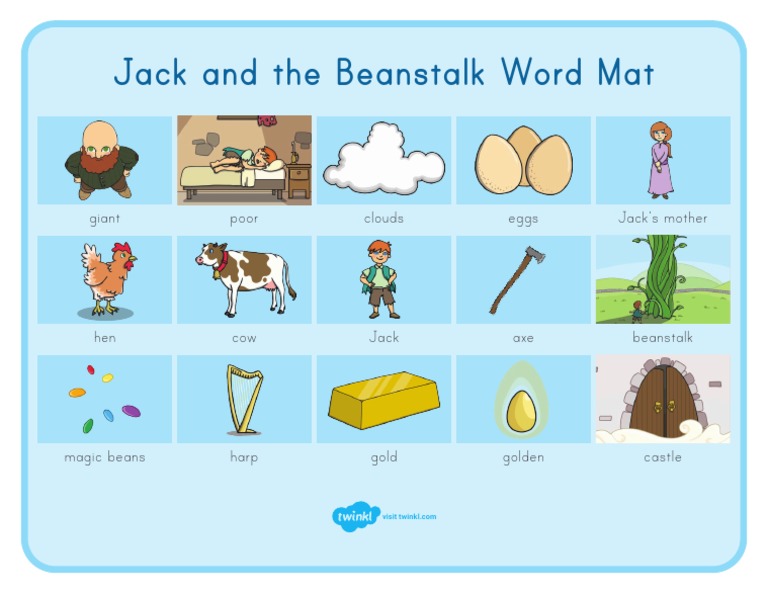 Us e 317 Jack and The Beanstalk Story Word Mat - Ver - 2 | PDF