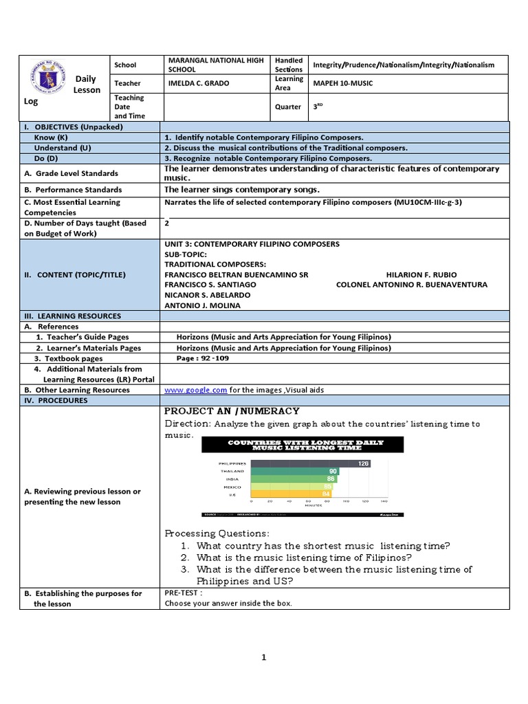 DLP-MUSIC - Q3 - FEB.13 Part 3 | PDF | Cognitive Science | Behavior Modification