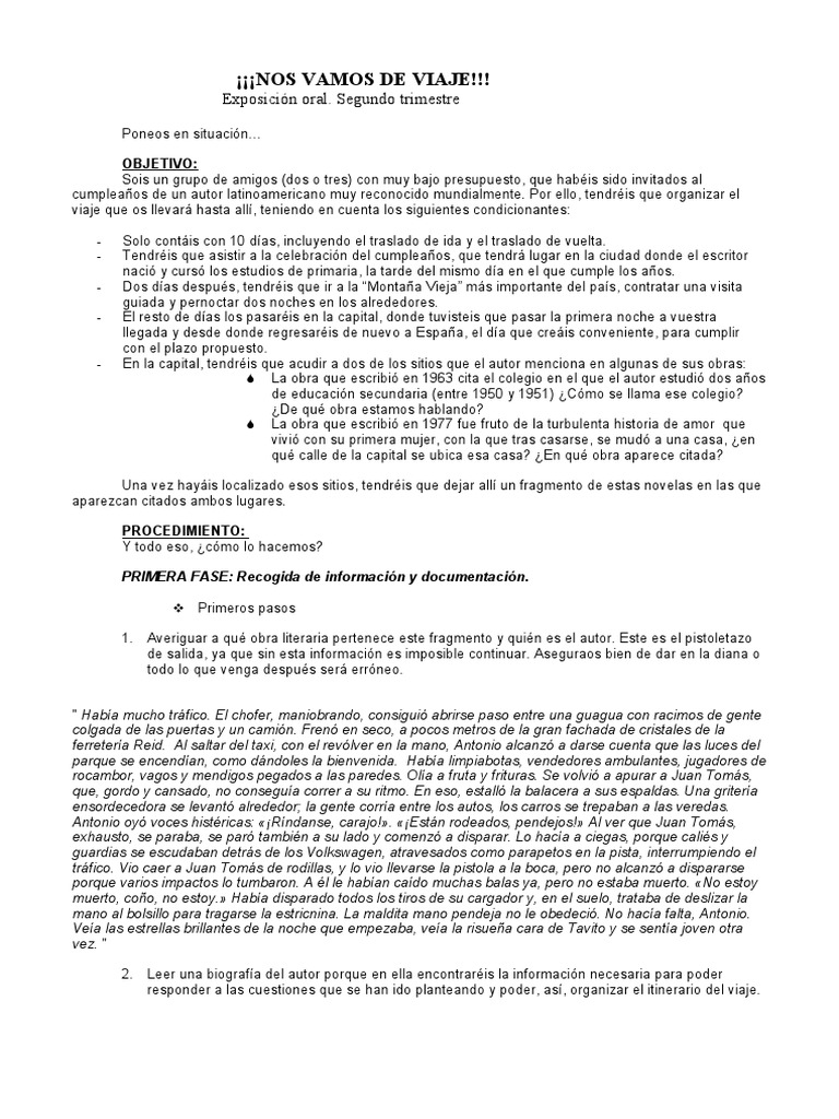 Nos Vamos de Viaje | PDF