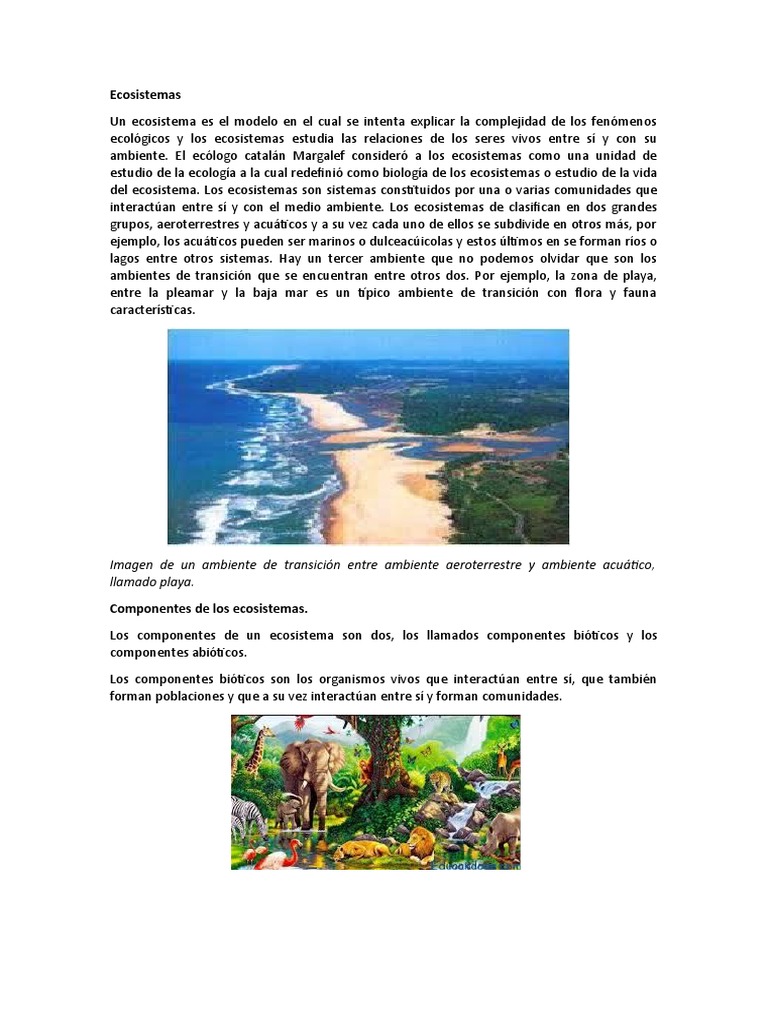 Ecosistemas | PDF | Ecosistema | Entorno natural