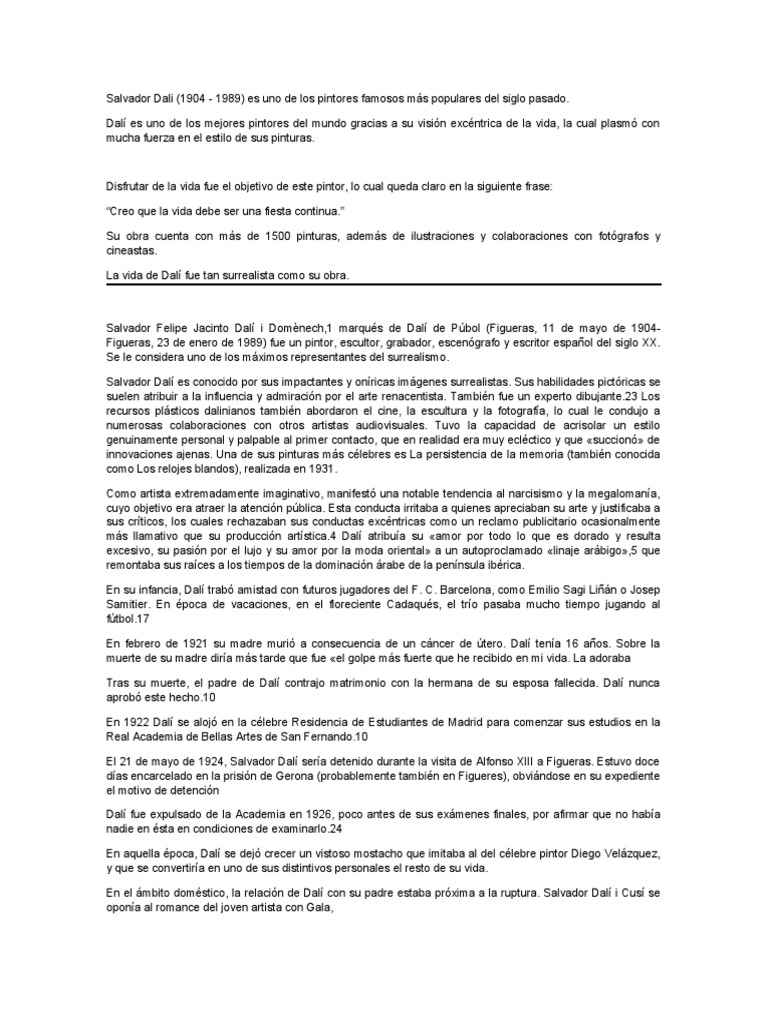 Biografia Dali | PDF