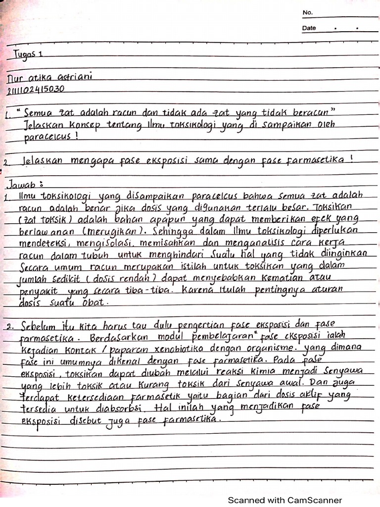 Nur Atika Astriani - T1 - Toksikologi | PDF