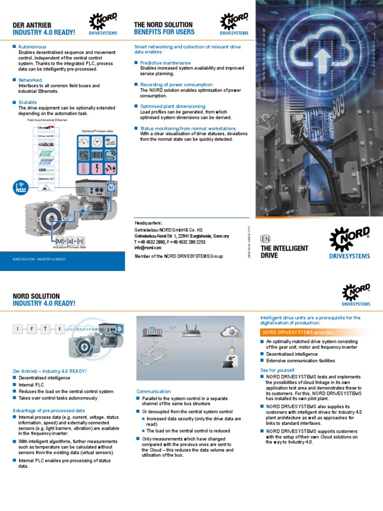 S6050 - en - 0719 - NORD Cloud Solution - Industry 4.0 Ready! | PDF | Programmable Logic ...