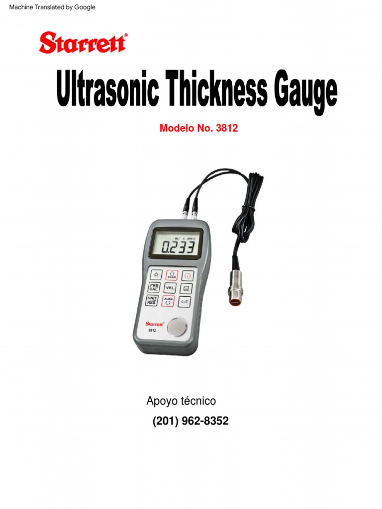 Starrett 3812 | PDF | Ultrasonido | Archivo de computadora
