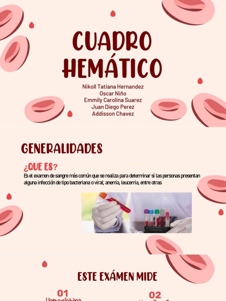Cuadro Hemático: Análisis de Sangre Completo (CBC | PDF | Sangre ...