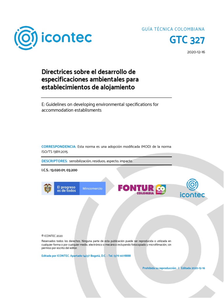 GTC 0327-2020 Directrices Ambientales EAH | PDF