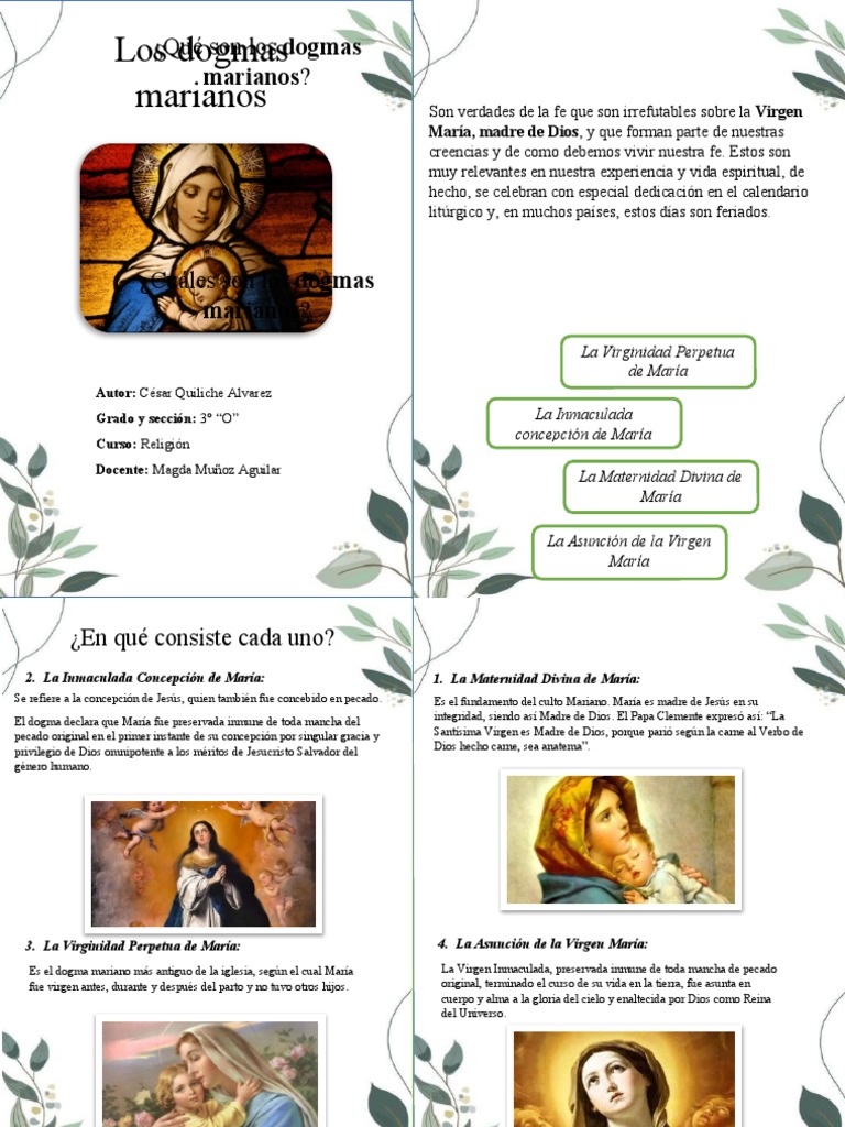 Diptico | PDF | María, madre de Jesús | Creencia religiosa y doctrina