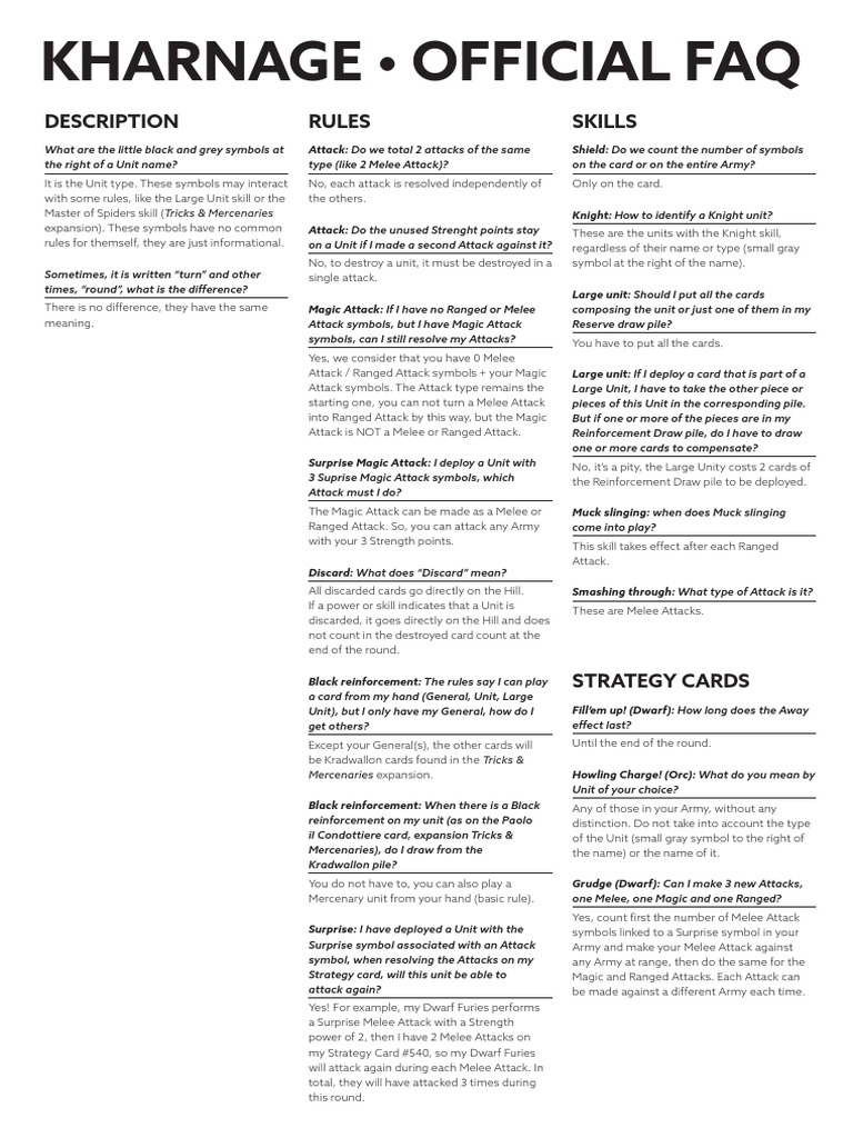 Kharnage Official FAQ | PDF