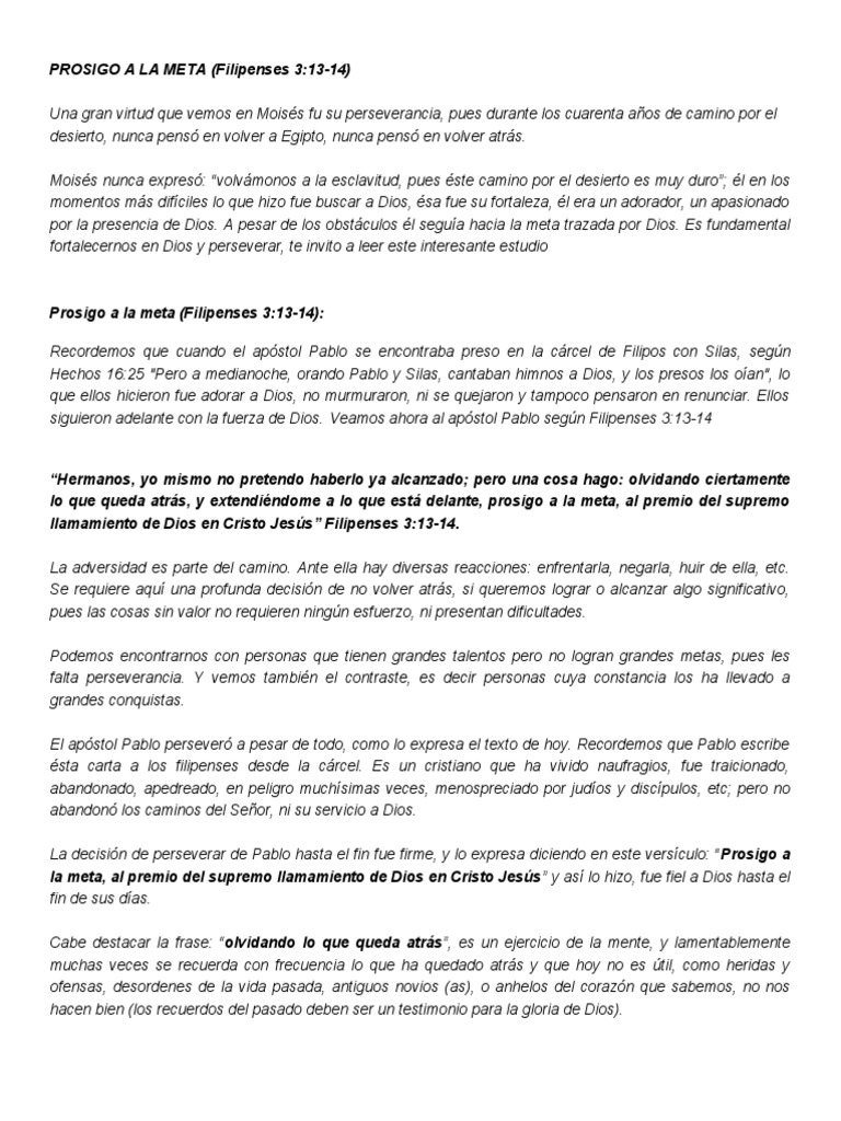 Prosigo a la Meta: Reflexiones de Filipenses | PDF | Pablo el apóstol ...