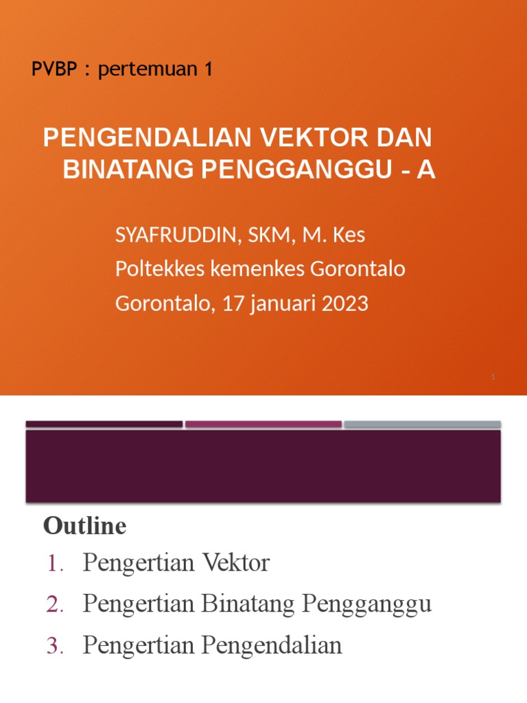 PENGERTIAN PENGENDALIAN VEKTOR | PDF