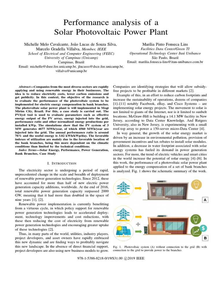 Solar PV Plant Performance Analysis | PDF | Photovoltaics ...