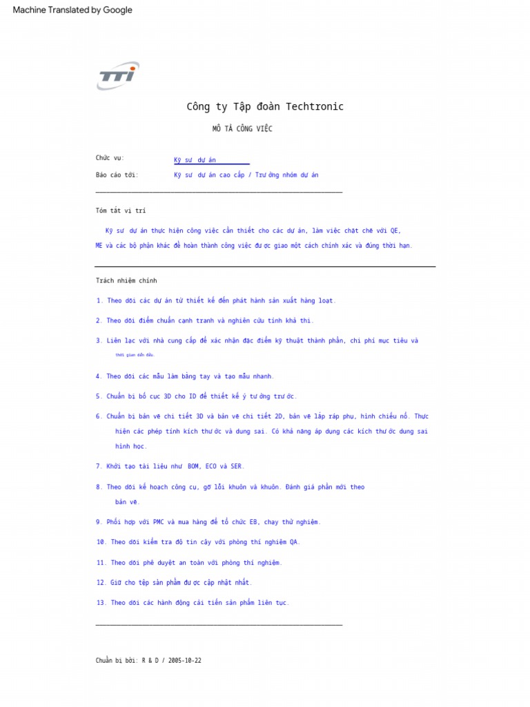 JD - NPI Engineer | PDF