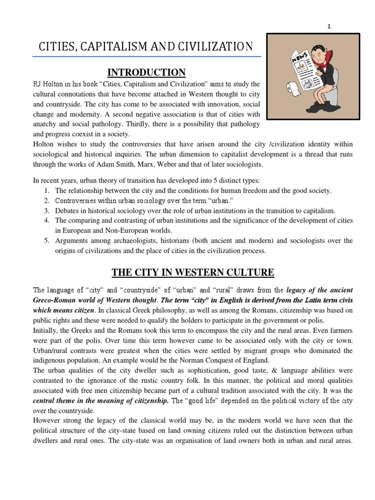 1.2 Cities, Capitalism and Civilisation (Mahima) | PDF | Sociology ...