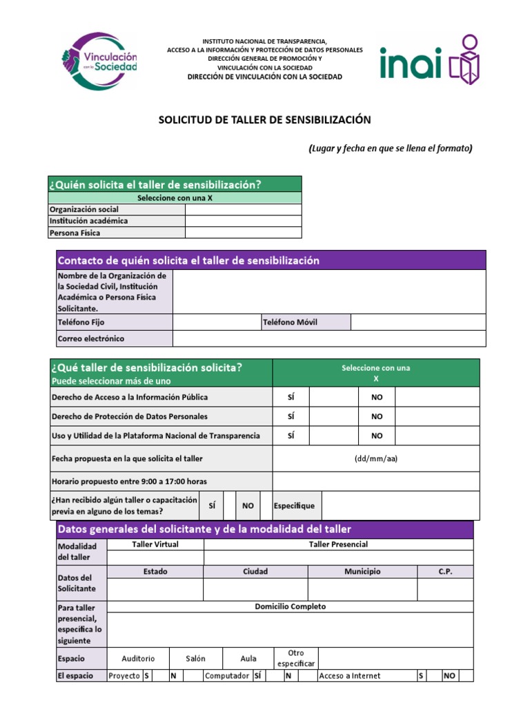 Formato de Solicitud de Taller_2022 | PDF