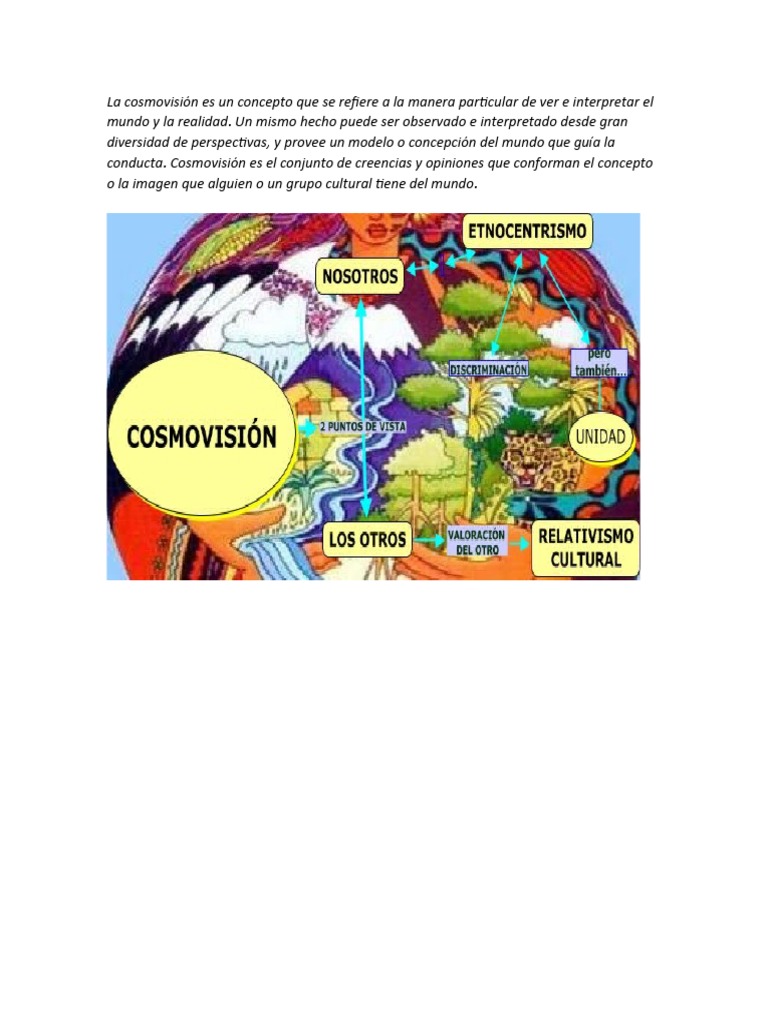 La Cosmovisión Es Un Concepto Que Se Refiere A La Manera Particular de ...