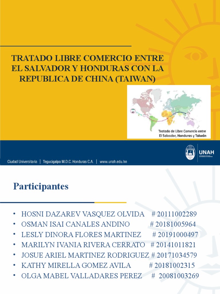 TLC El Salvador-Honduras-Taiwán | PDF | El Salvador | Taiwán